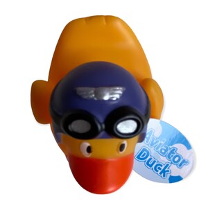 Pilot Rubber Duck. 3" Yellow Ducky With Goggles and Flight Helmet. Fun ...