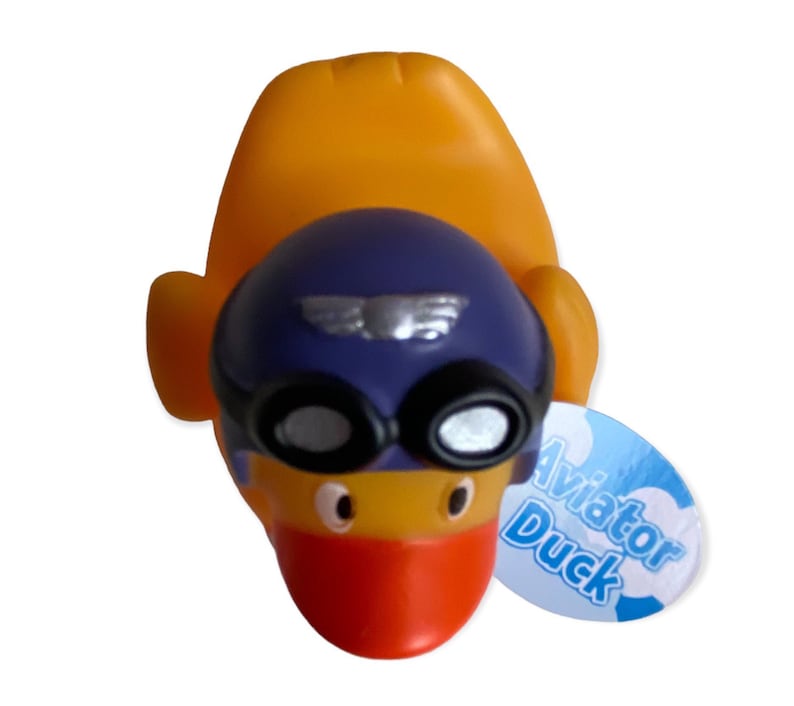 Pilot Rubber Duck. 3" Yellow Ducky With Goggles and Flight Helmet. Fun ...