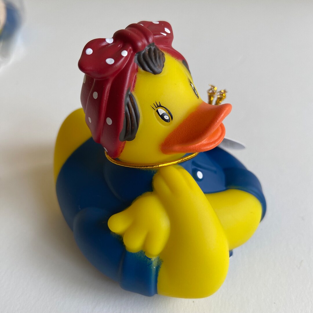 Rosie the Riveter Rubber Duck. 3" Yellow Ducky With Work Scarf. Fun ...