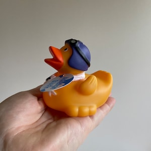 Pilot Rubber Duck. 3" Yellow Ducky With Goggles and Flight Helmet. Fun ...