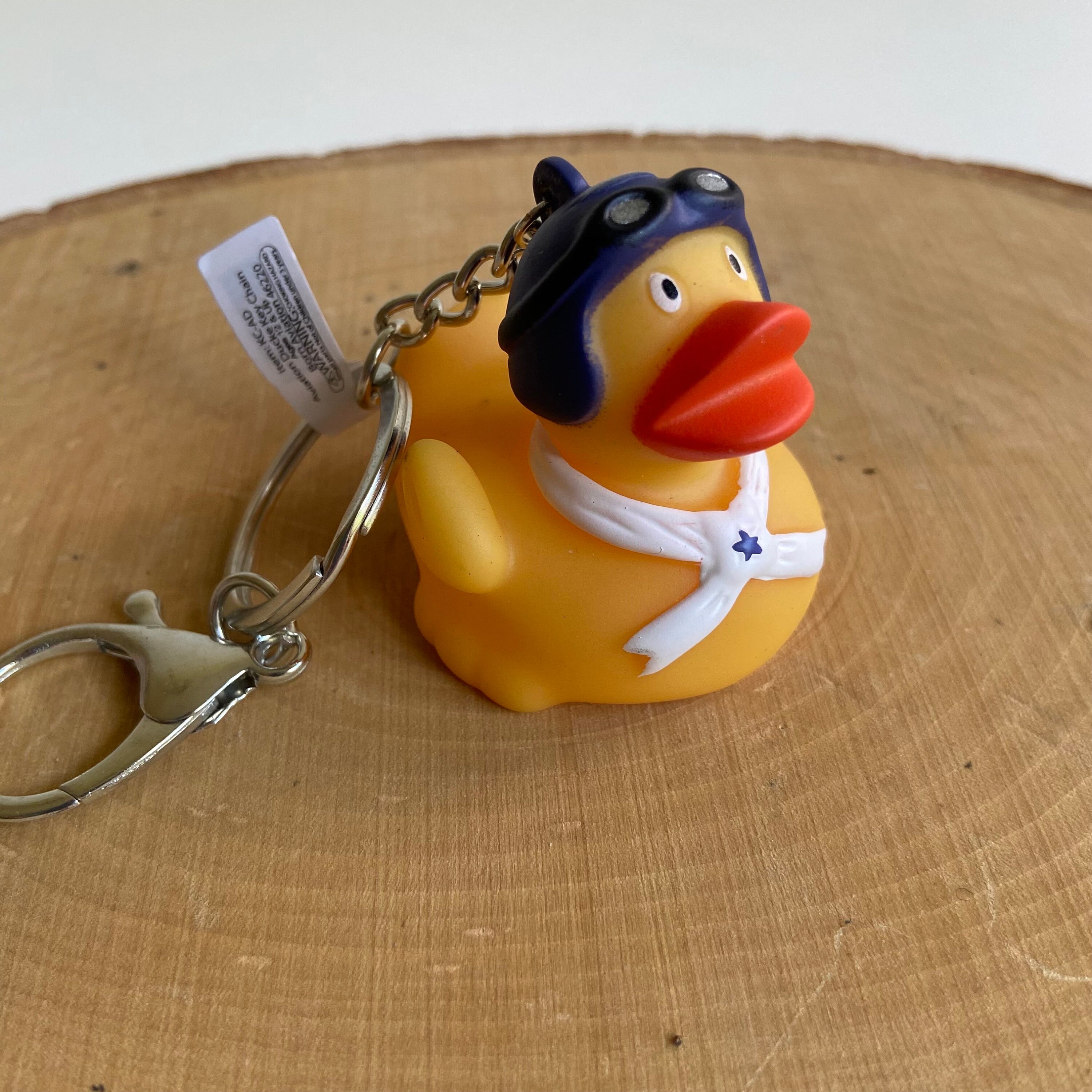 Pilot Rubber Duck or Rosie the Riveter KEY FOB. 2" Yellow Ducky With ...