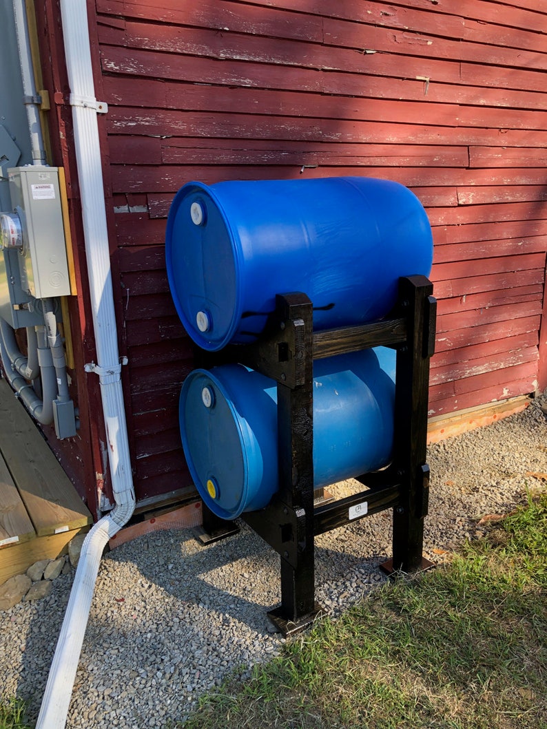 PLANS - Double Rain Barrel Stand - Etsy