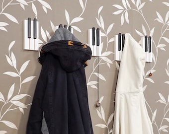 Piano Keyboard Wooden Coat Rack / Coatrack Black and White Klavier - Etsy