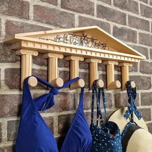 Greek Temple Wooden Coat Rack / Coatrack - Etsy
