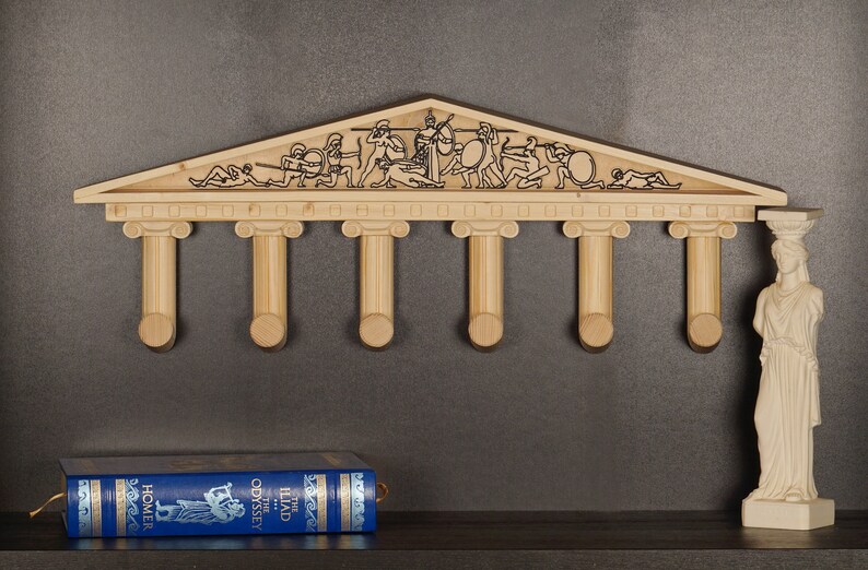 Greek Temple wooden coat rack / coatrack | Etsy