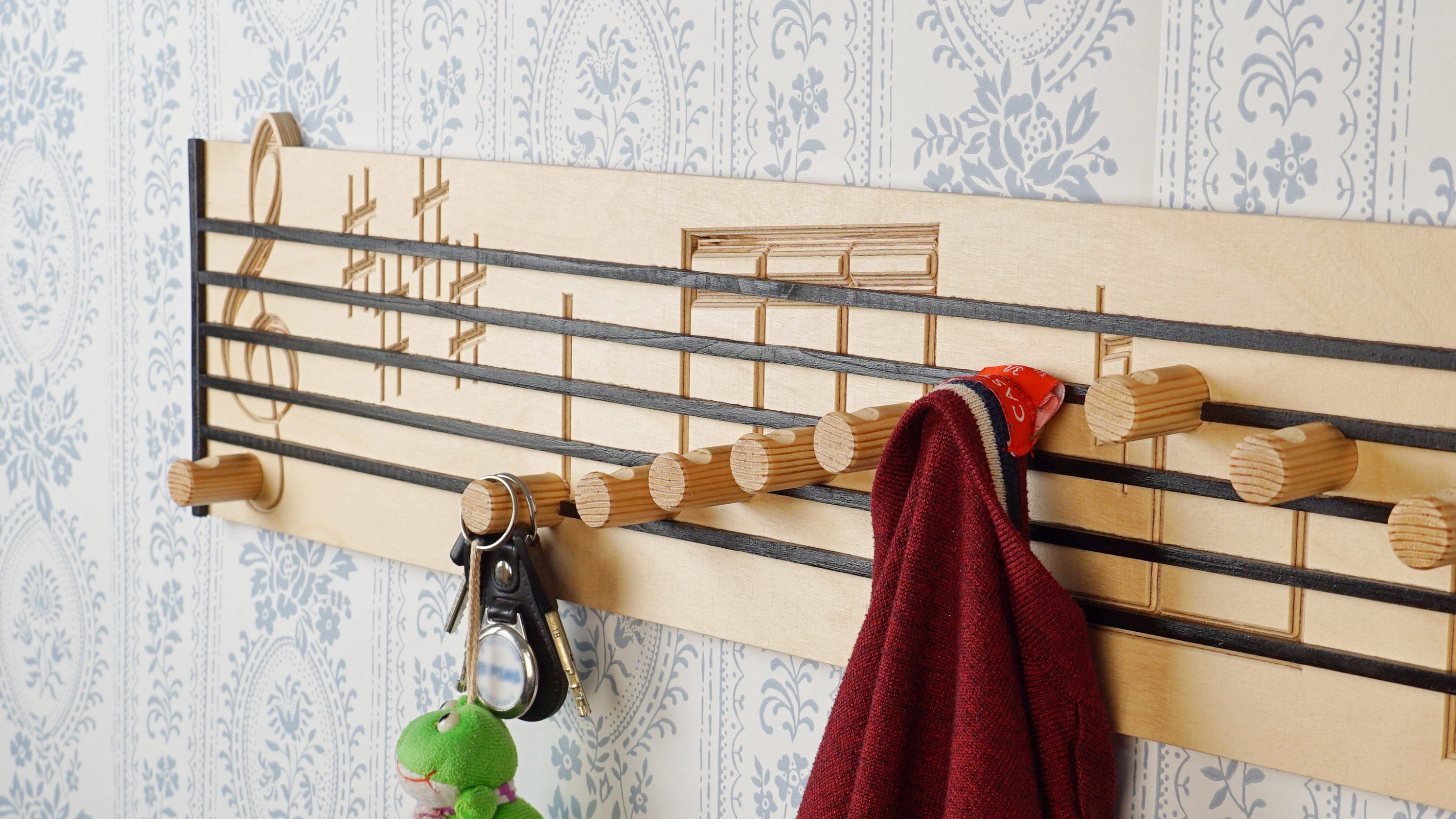 Chopin Music Notes Wooden Coat Rack / Coatrack - Etsy
