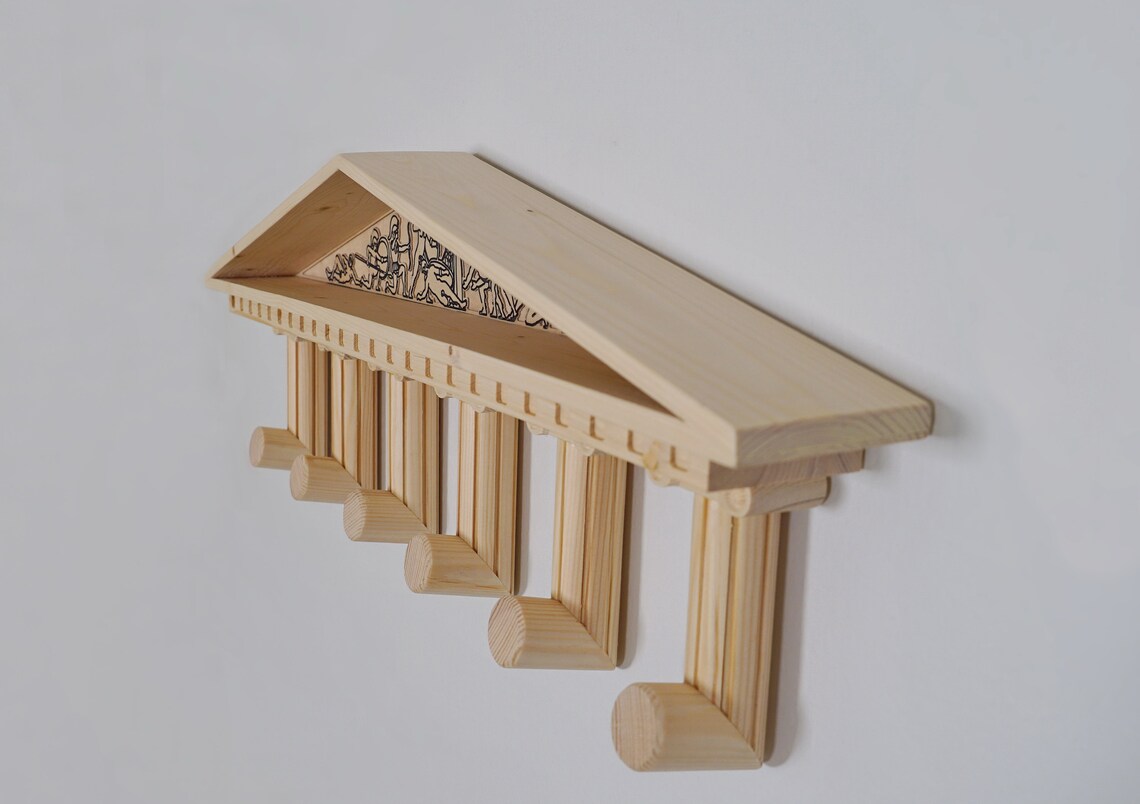 Greek Temple Wooden Coat Rack / Coatrack - Etsy