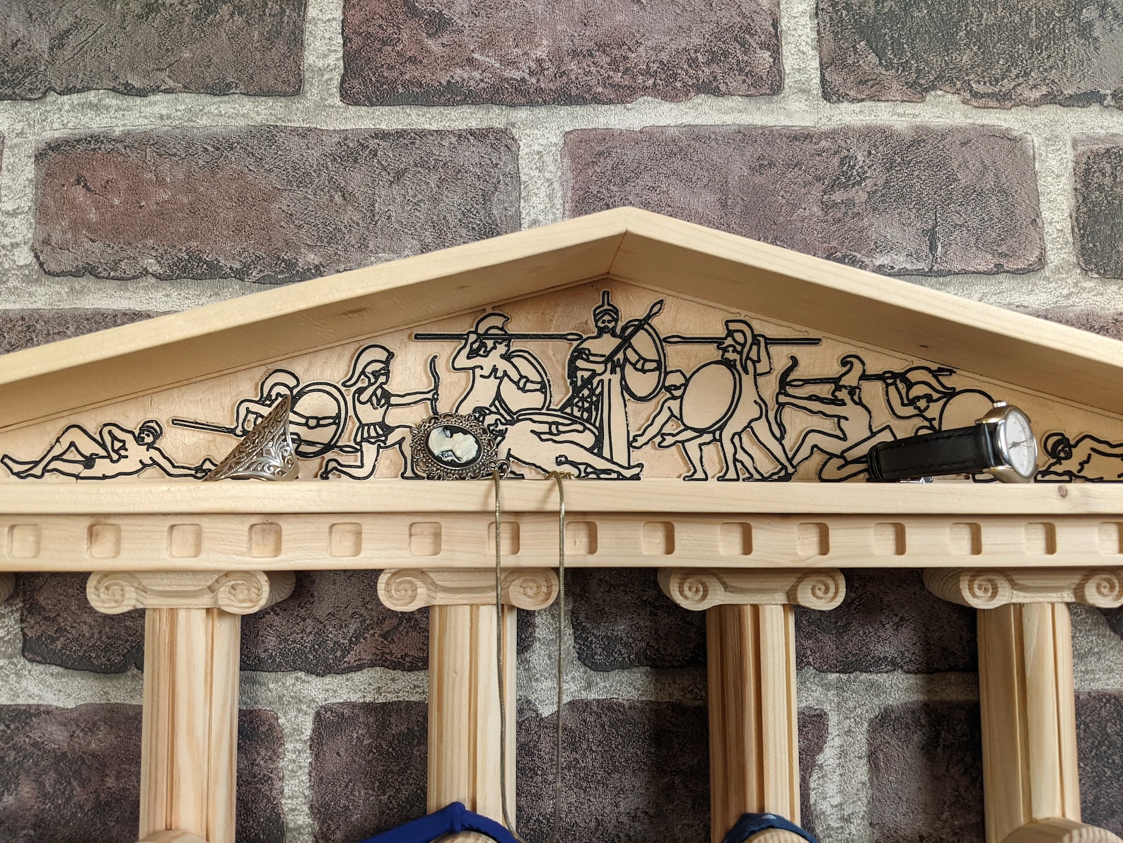 Greek Temple Wooden Coat Rack / Coatrack - Etsy