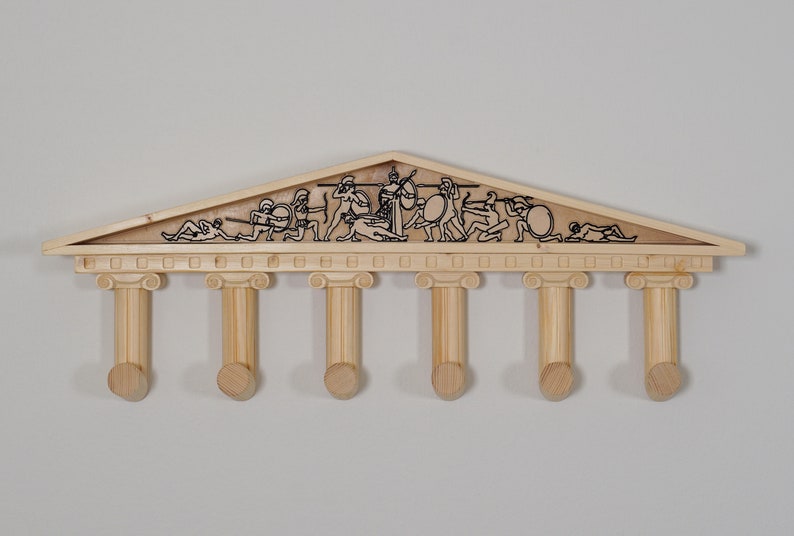 Greek Temple wooden coat rack / coatrack | Etsy