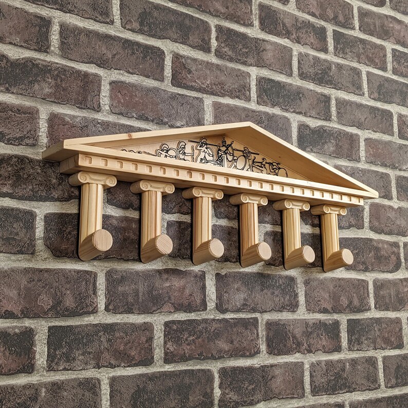 Greek Temple Wooden Coat Rack / Coatrack - Etsy