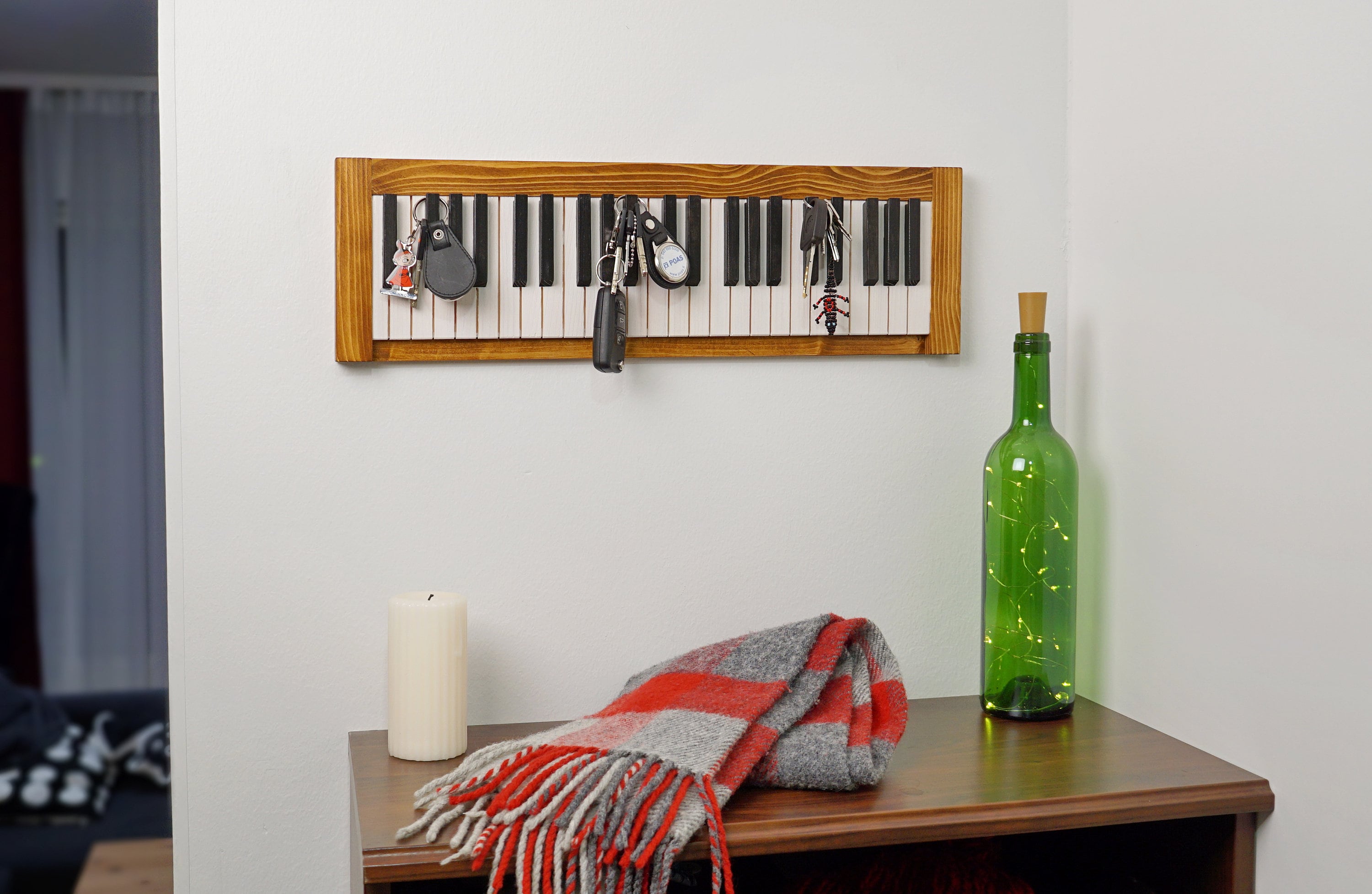 Piano Keys Piano Shaped Keyrack / Key Rack - Etsy