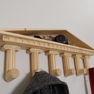 Greek Temple wooden coat rack / coatrack | Etsy