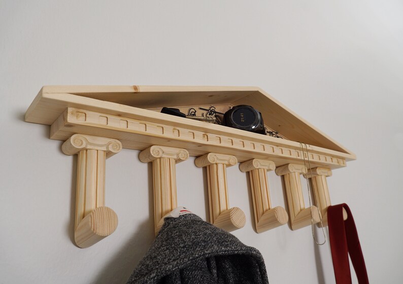 Greek Temple wooden coat rack / coatrack | Etsy