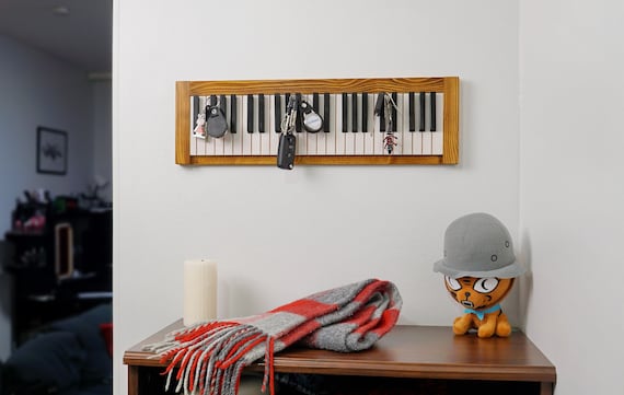 Piano Keys Piano Shaped Keyrack / Key Rack - Etsy