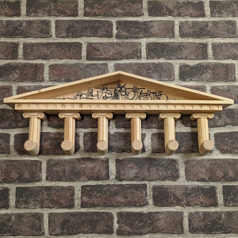 Greek Temple Wooden Coat Rack / Coatrack - Etsy