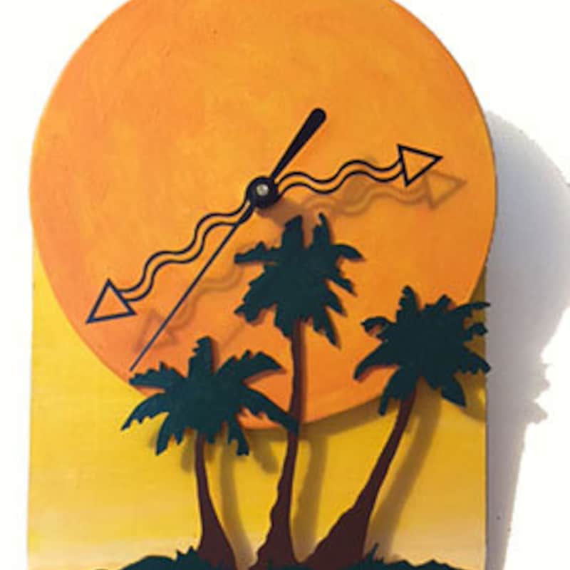 Palm Tree Clock - Etsy