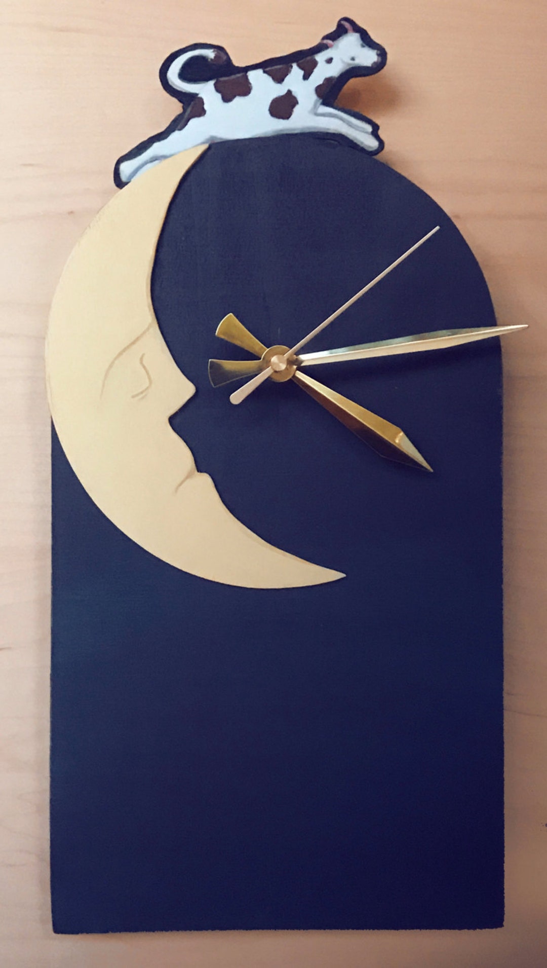 Cow Jumping Over the Moon Clock - Etsy