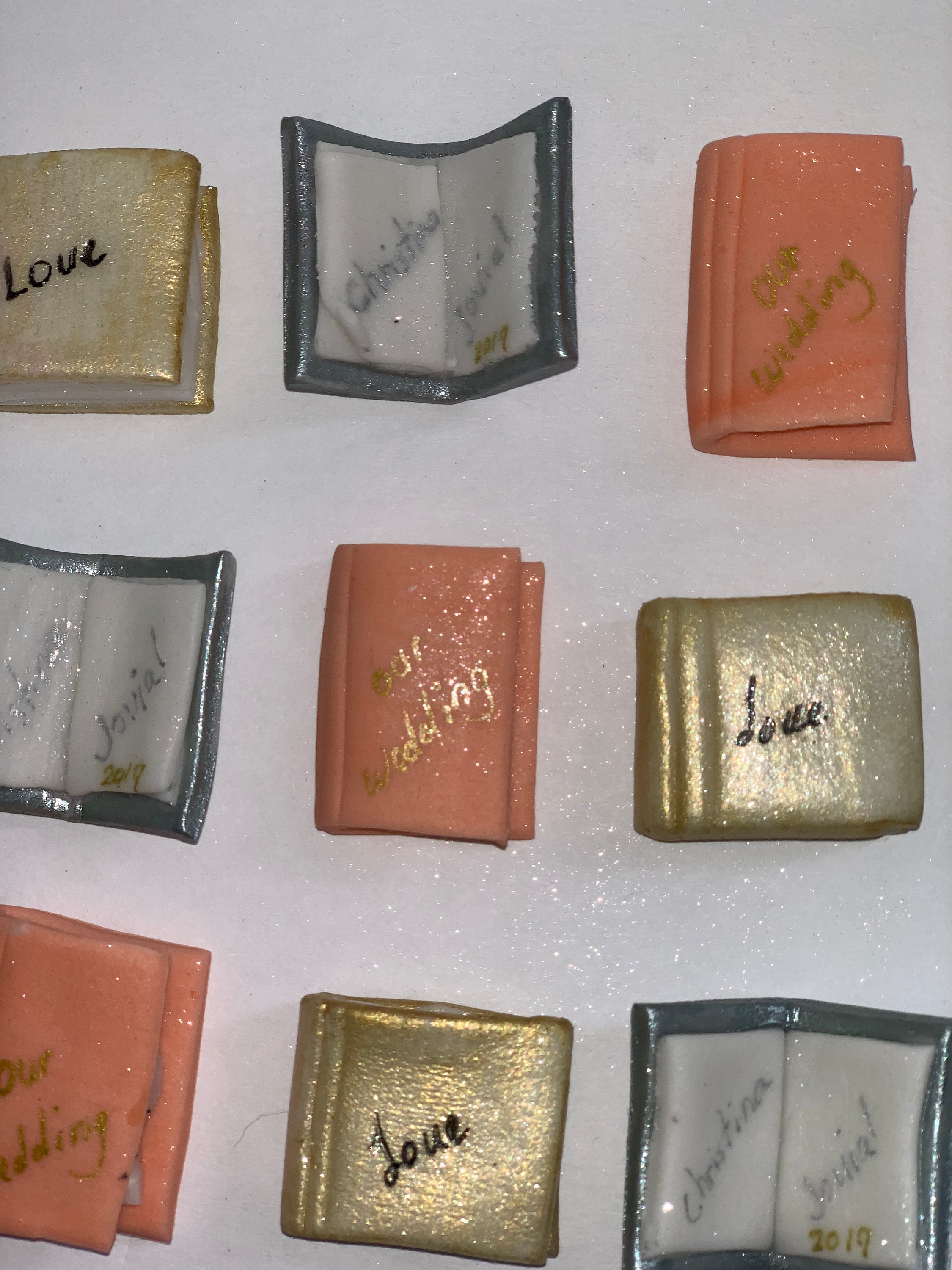 12 Fondant Books Cupcake Toppers | Etsy