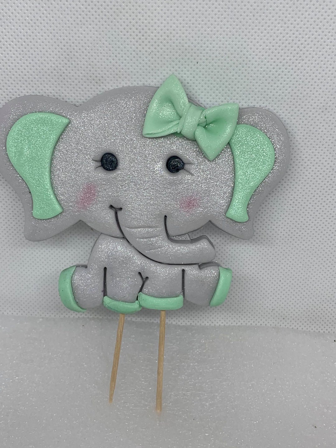 Fondant Mint Green 2D Cake Topper - Etsy
