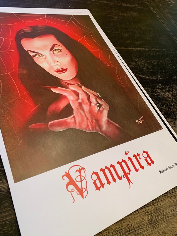 Vampira print | Etsy