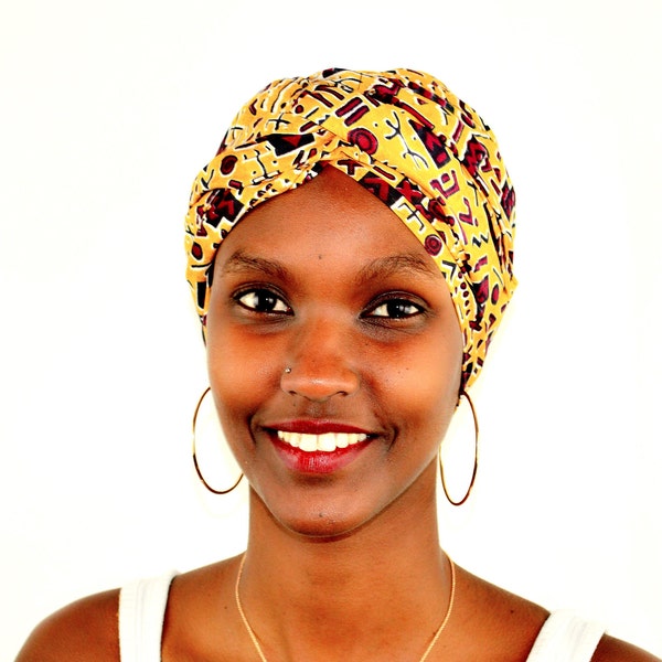 African Head Wrap and Earrings - Etsy