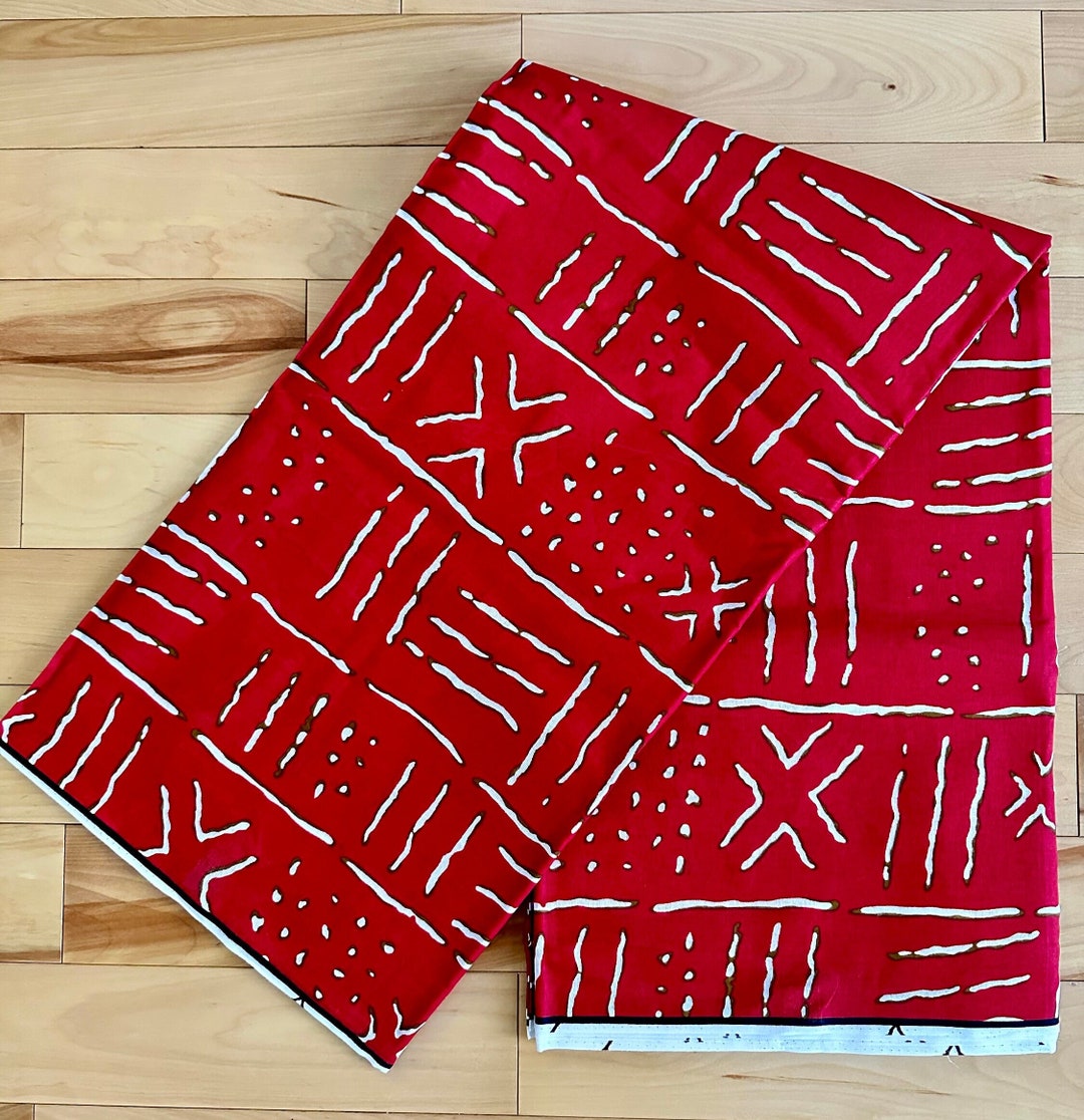African Print Fabric, Bogolan Print Fabric, Mudcloth Print Fabric ...