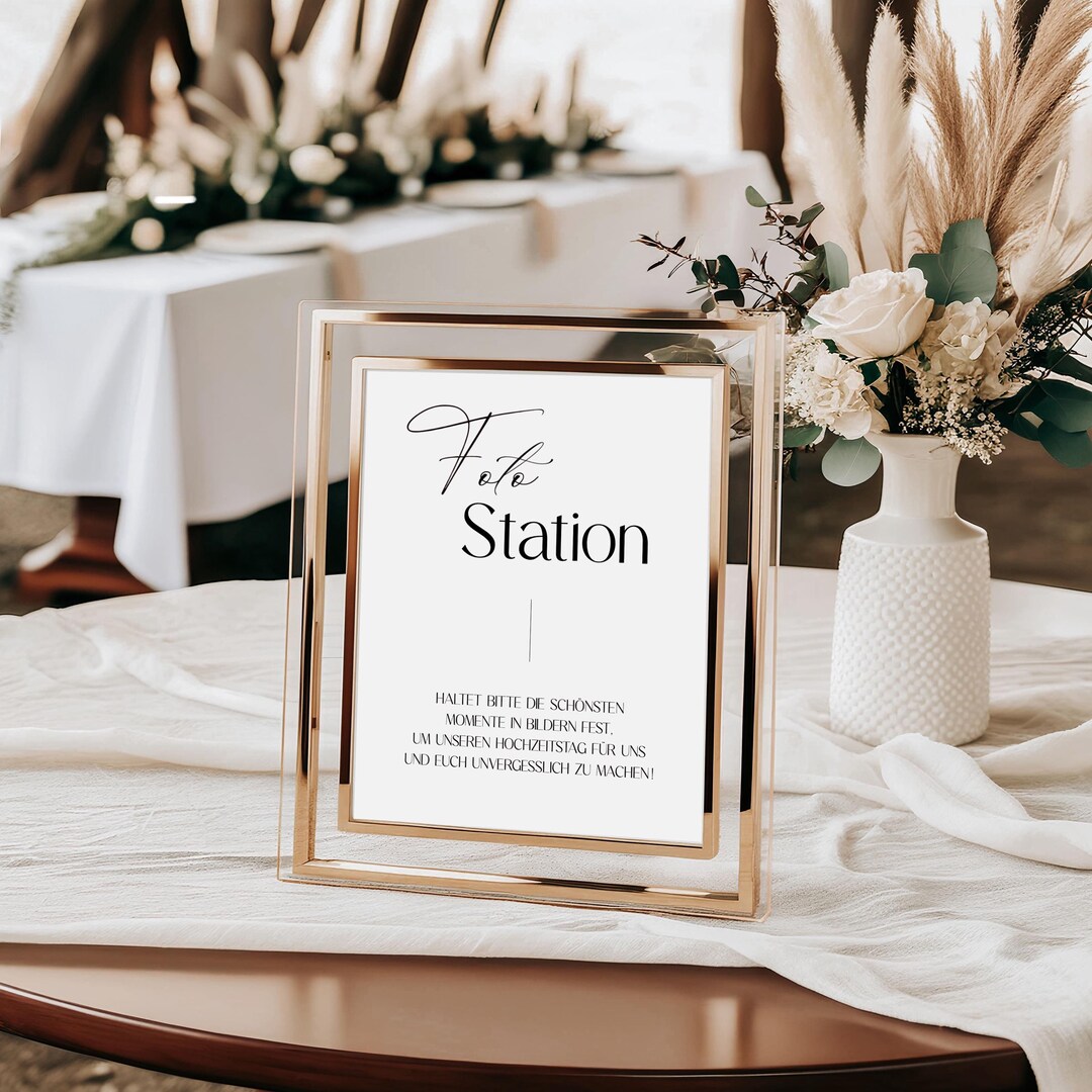 Hochzeit Schild Fotostation | Karte 20 X 15 Cm - Etsy