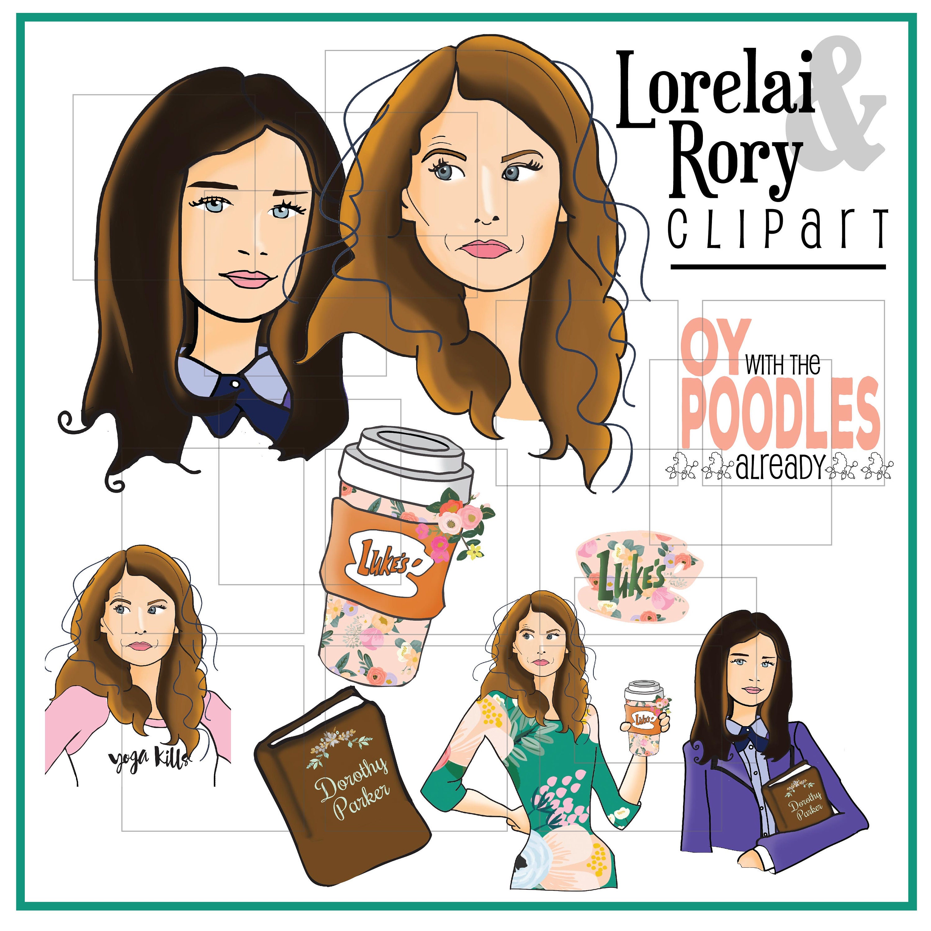 Gilmore Girls Clipart Planner Clipart Scrapbook Clipart Etsy