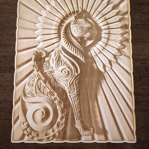 Artistic Laser Cut and Engraved Cat Art - Etsy