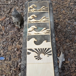 Great Wave off Kanagawa Laser Cut Art - Etsy