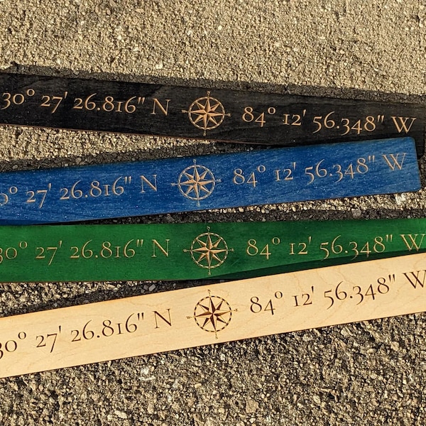 Gps Coordinates Sign - Etsy