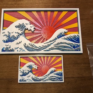 Great Wave off Kanagawa Laser Cut Art - Etsy