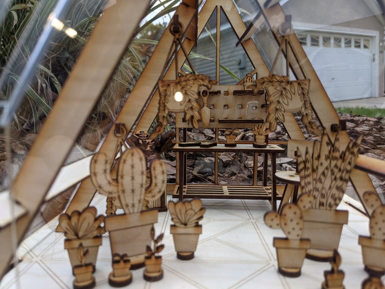 Miniature Greenhouse Model Kit - Etsy
