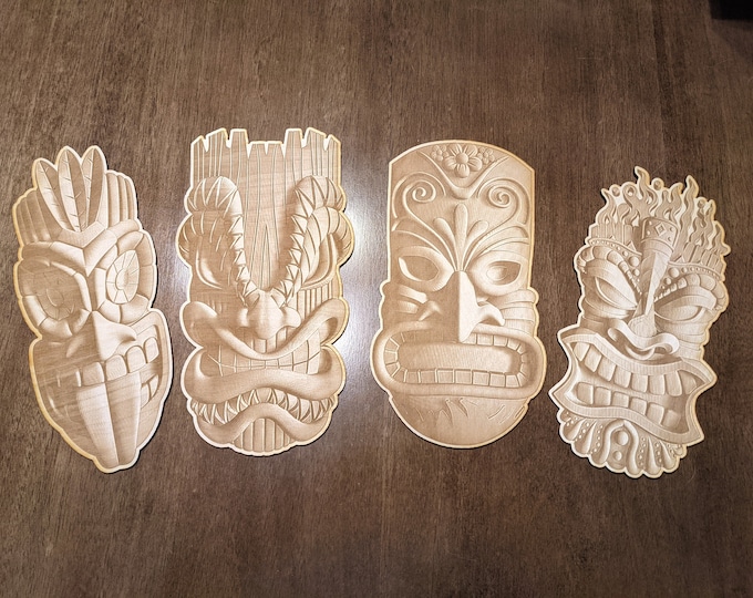 22” Mask LONO TIKI, God of Goodluck and Happiness, Hawaiian Tiki God ...