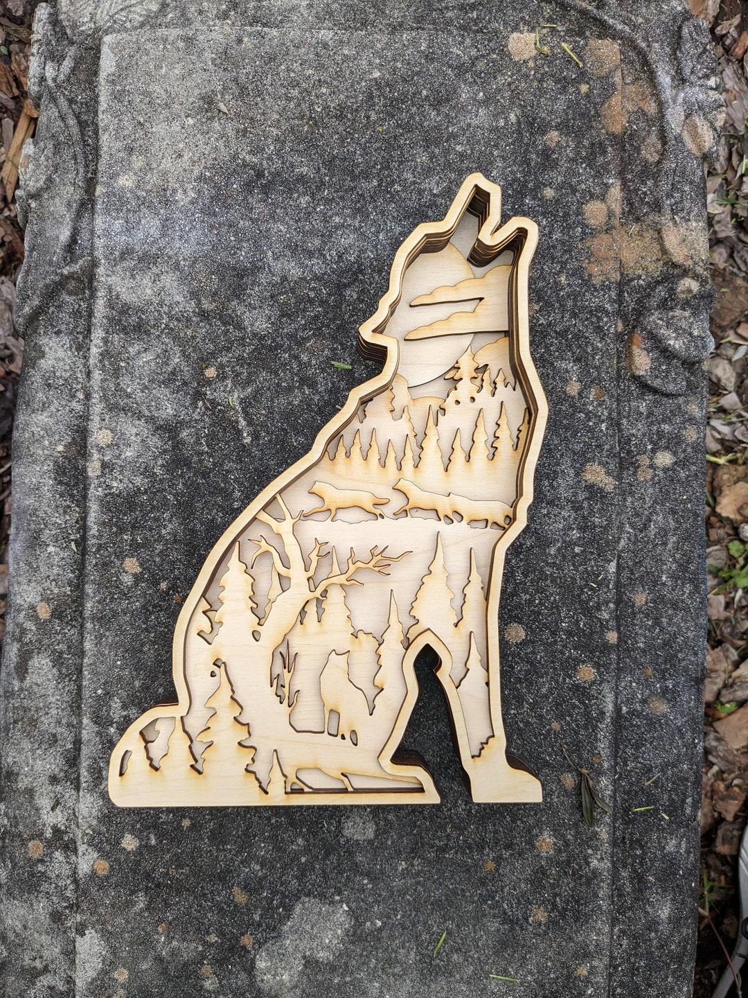 Wolf Multi-layered Artwork - Etsy