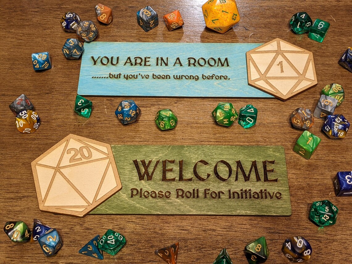 Dungeon and Dragons Inspired Room Signs | Etsy