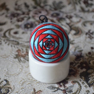 Temari Ball With Ceramic Stand Japanese Handmade Embroidery Art.gift ...