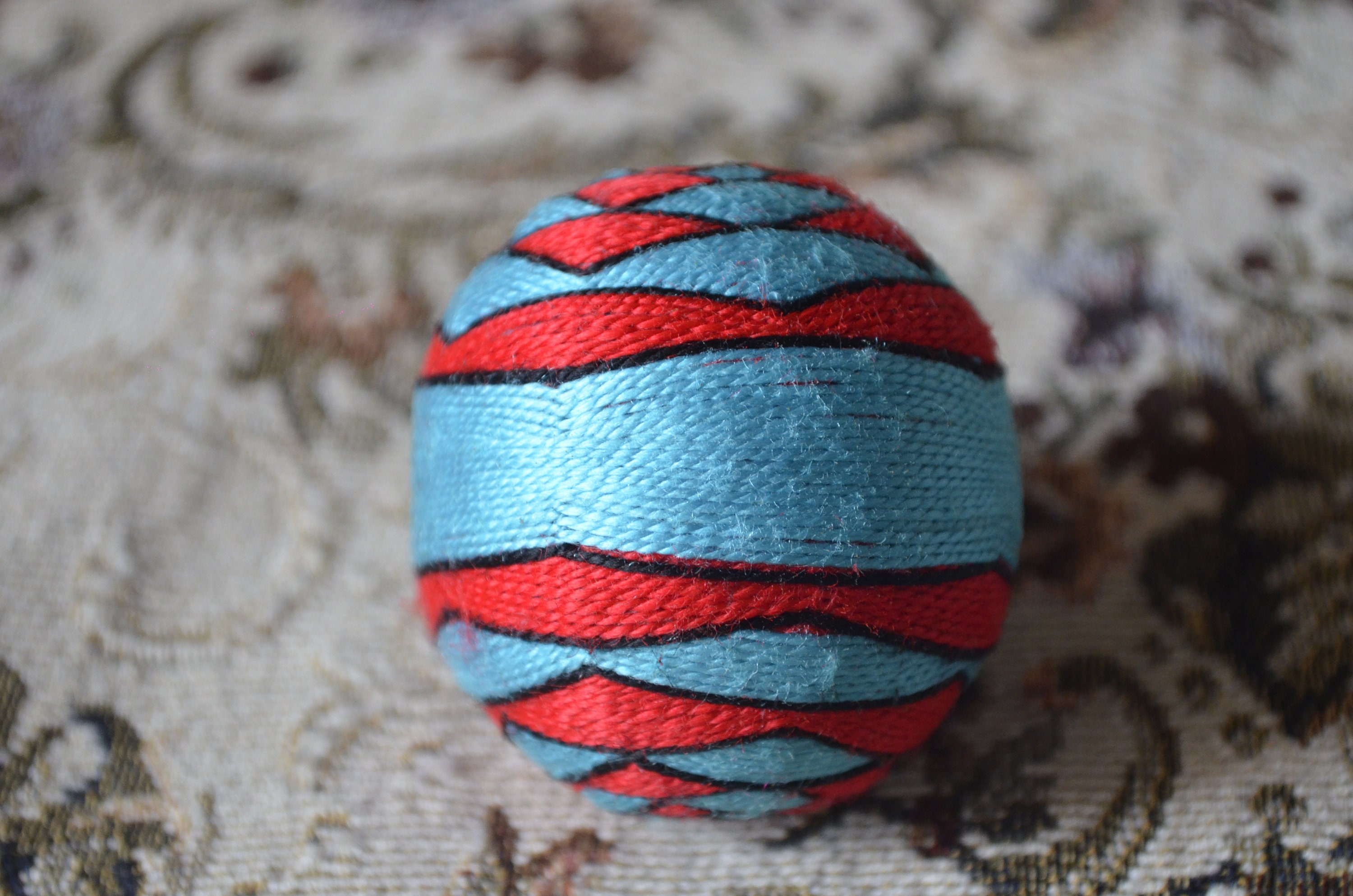 Temari Ball With Ceramic Stand Japanese Handmade Embroidery - Etsy