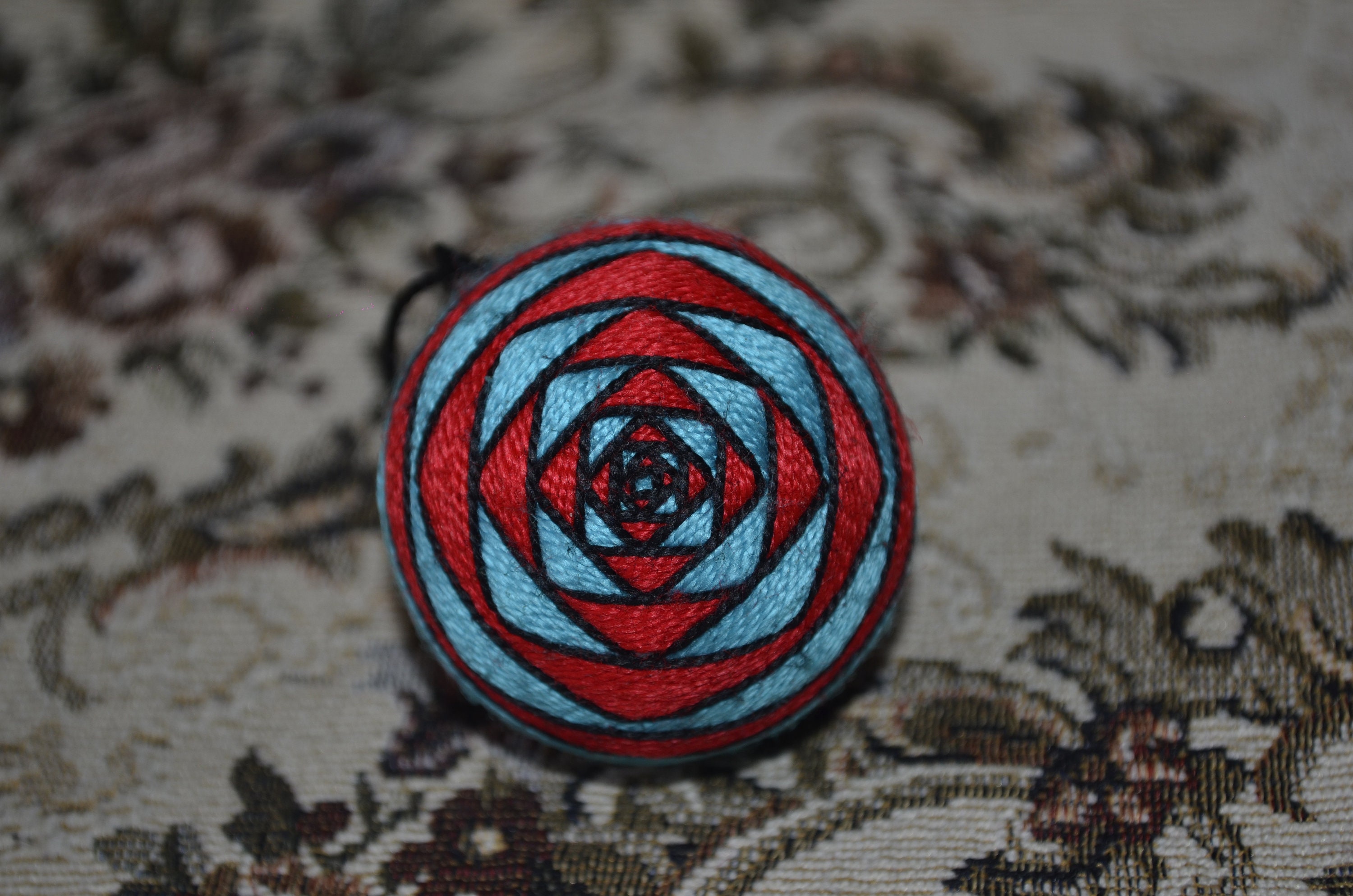 Temari Ball With Ceramic Stand Japanese Handmade Embroidery - Etsy