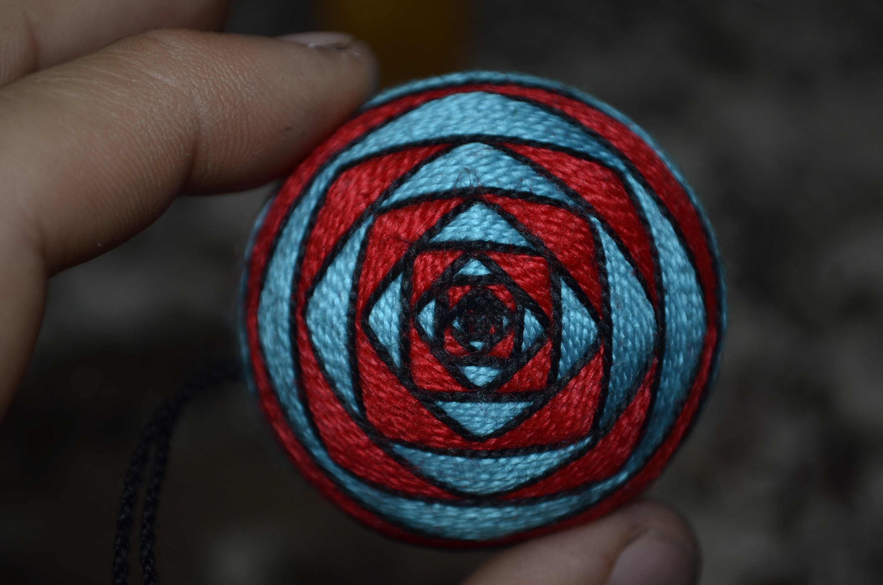 Temari Ball With Ceramic Stand Japanese Handmade Embroidery - Etsy