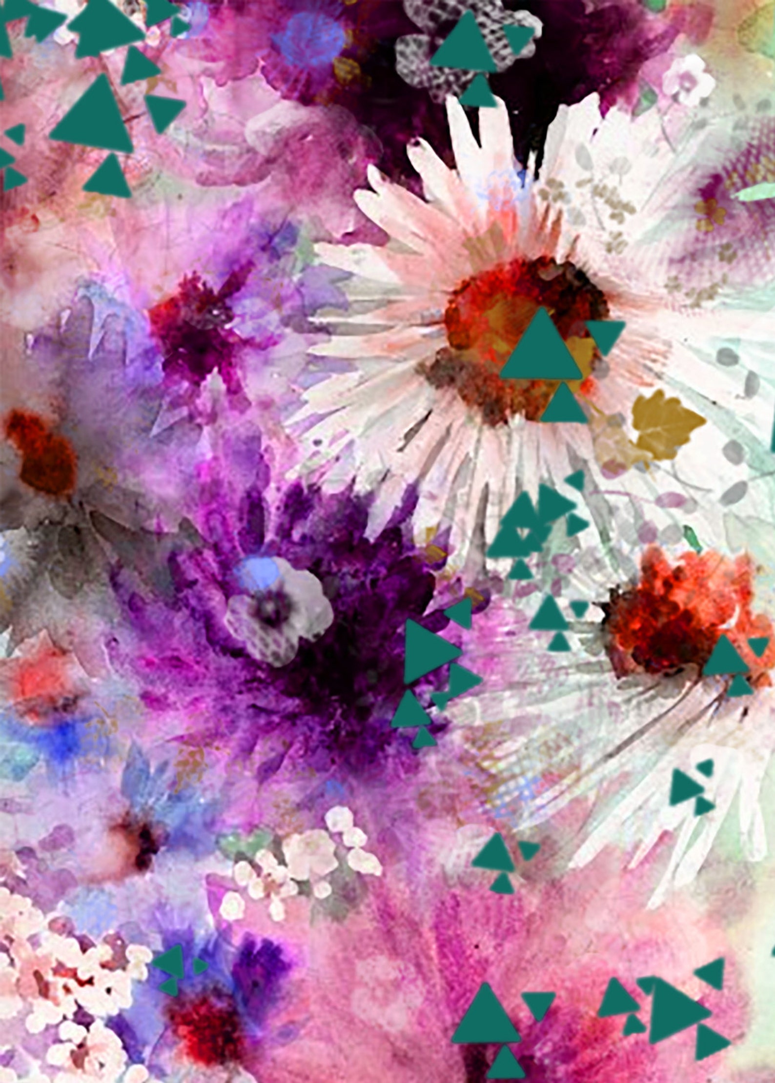 Luna Ray Design- A1 Modern Floral/geo Print - Etsy