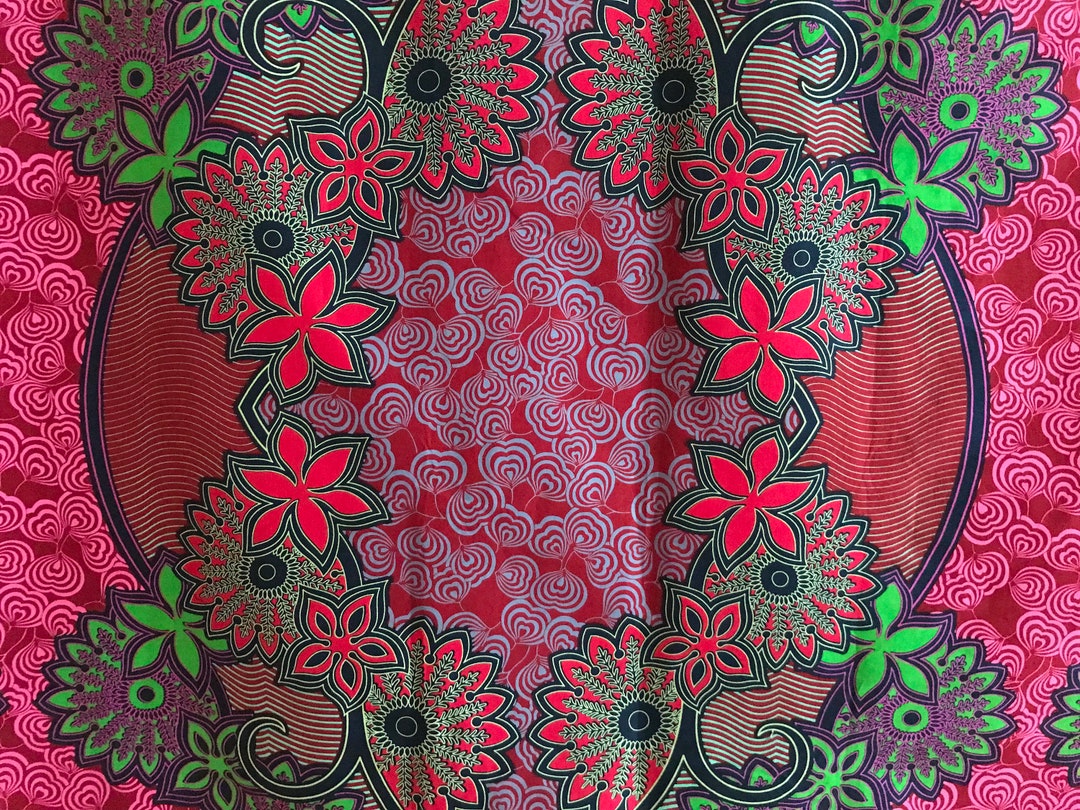 African Print Fabric Vintage Cotton Fabric Veritable Super Java African ...