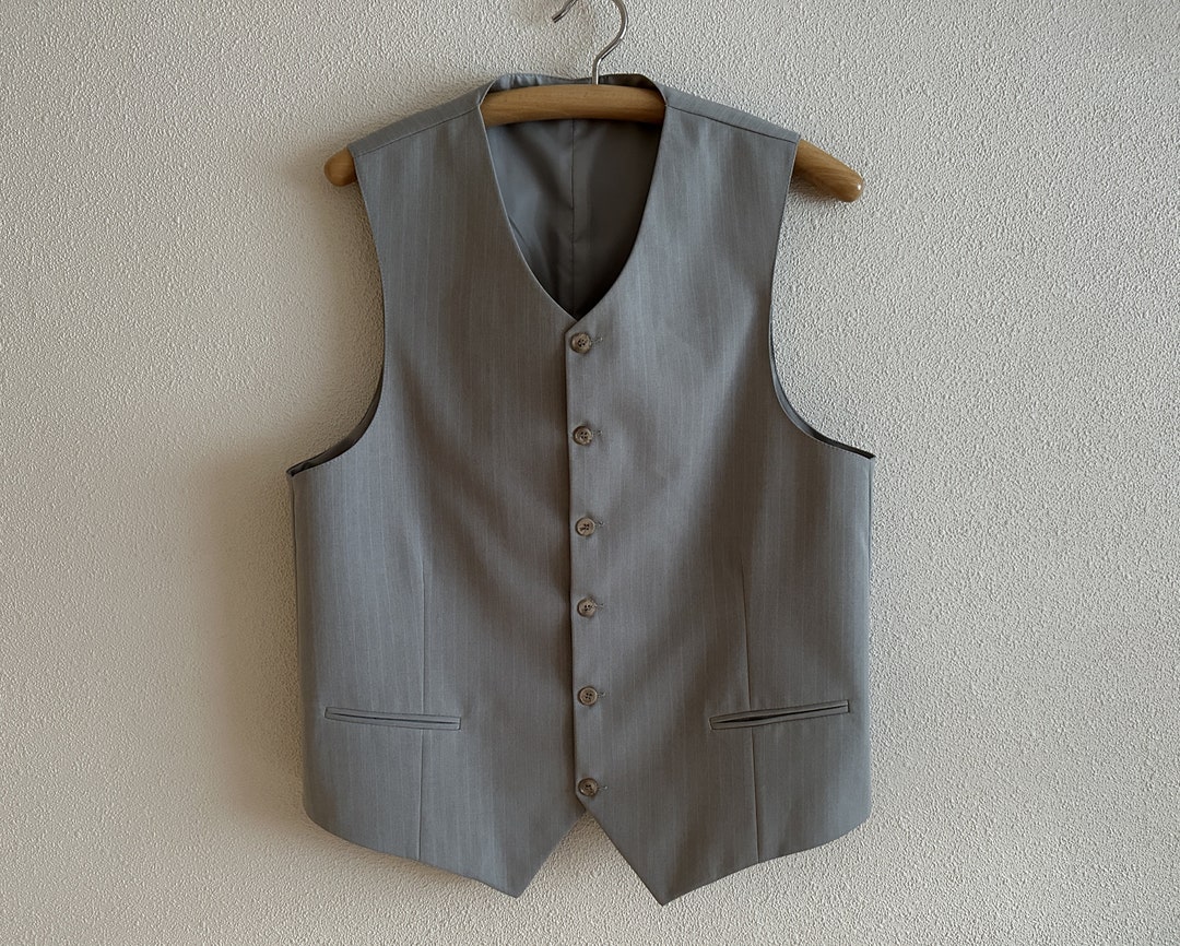 Men's Vest Gray Mens Vest Gentlemen's Vest Beige Wedding Waistcoat ...