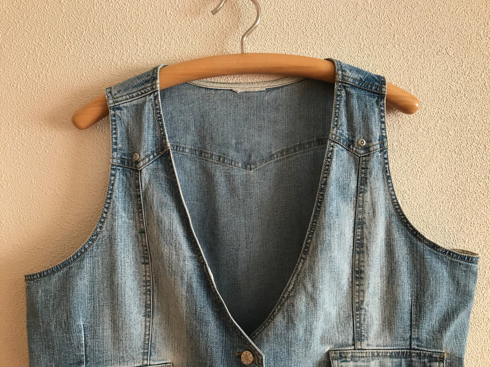 Women's Vest Light Blue Denim Vest Jeans Vest Fitted - Etsy