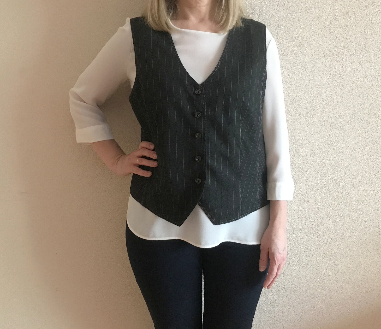 Women's Vest Grey Vest Gray Womens Vest Fitted Waistcoat Steampunk ...