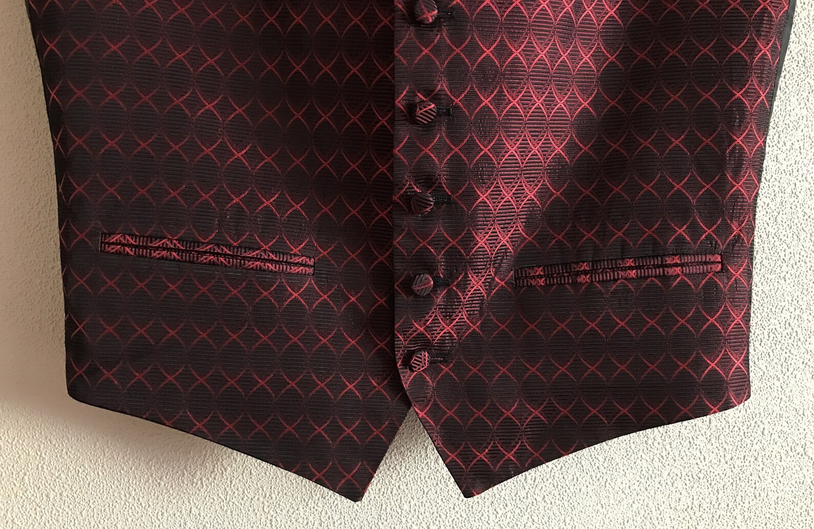 Men's Vest Red Vest Vine Red Gentlemen's Vest Mens Waistcoat Formal ...