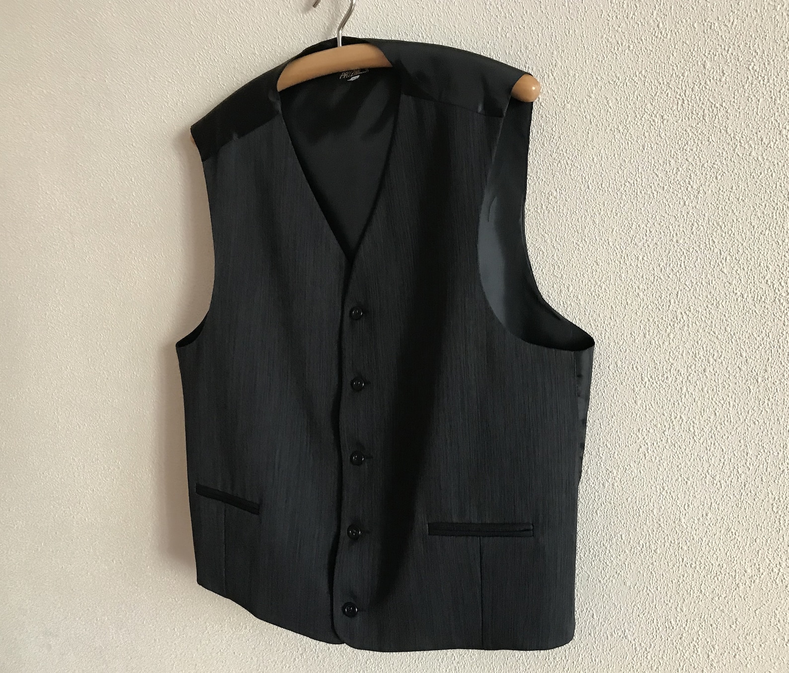 Black Men's Vest Black Gentlemen's Vest Mens Waistcoat Wedding Classic ...