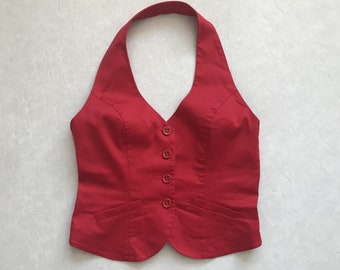 Womens Red Vest - Etsy