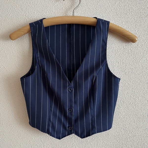 Navy Blue Vest - Etsy