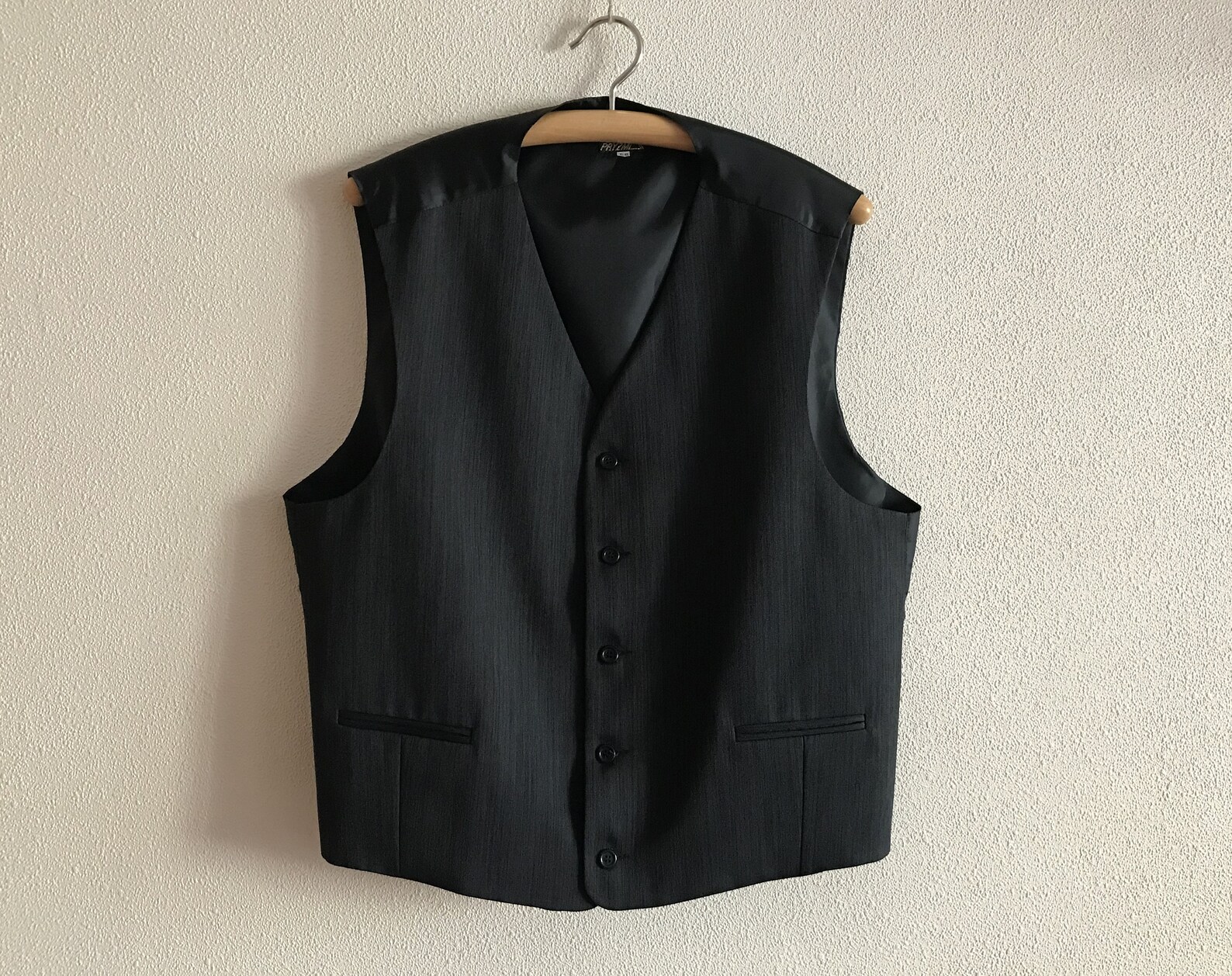 Black Men's Vest Black Gentlemen's Vest Mens Waistcoat Wedding Classic ...